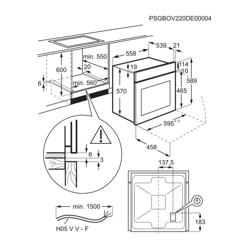 Electrolux ugradna rerna EOF3H40BX