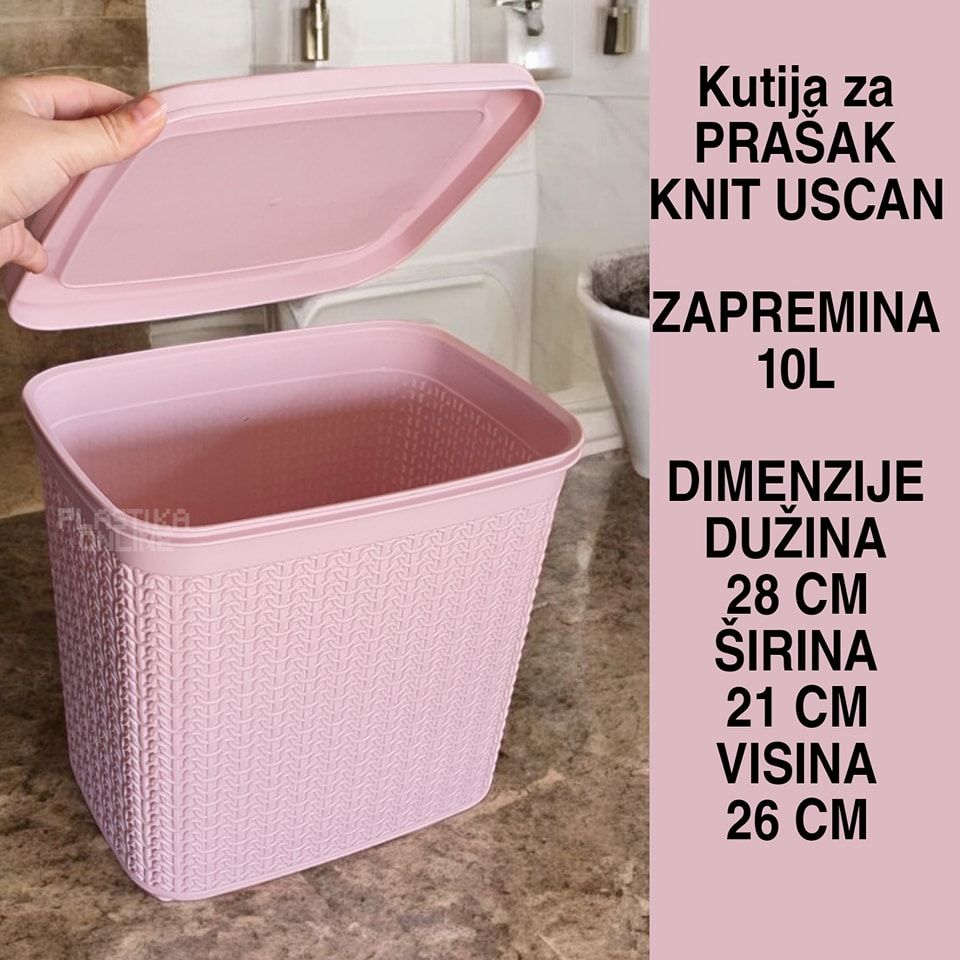 Kutija za prašak 10L KNIT USCAN ( 28x21x h26cm)