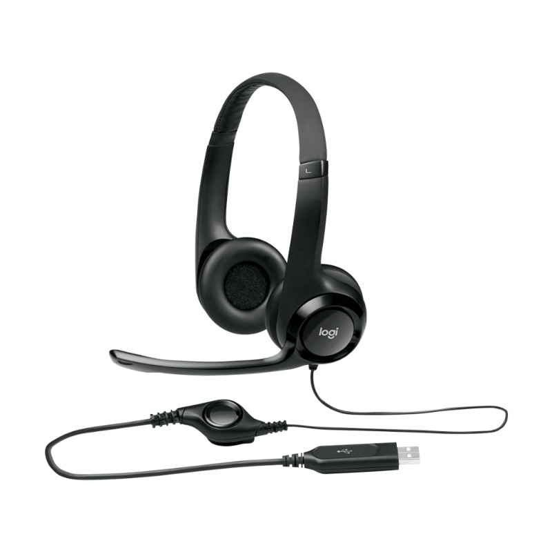 Slušalice LOGITECH H390 žične/USB/noise canceling mic/1,9m/crna