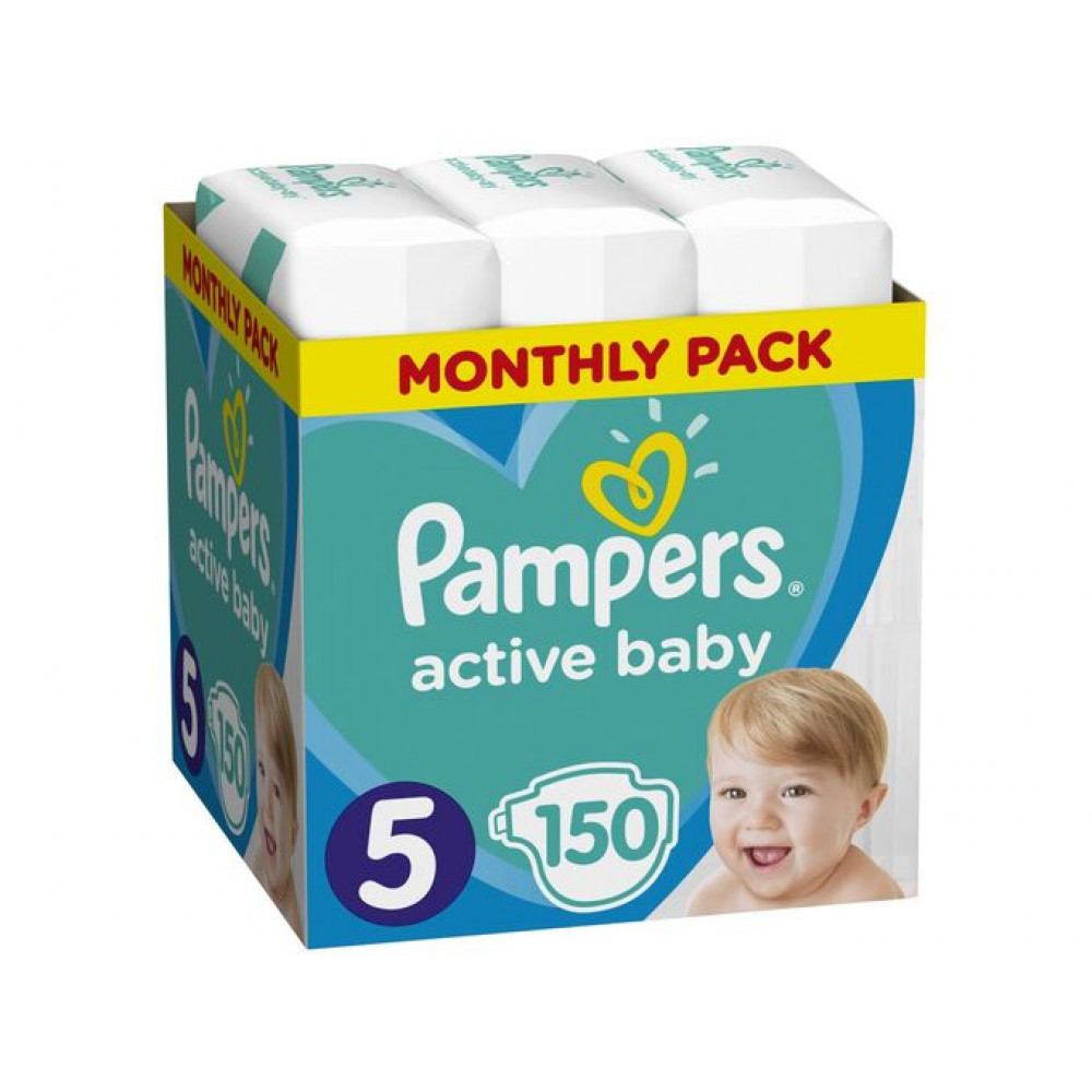 PAMPERS Pelene active baby MONTHLY PACK S5, 11-16 kg 150kom 4706