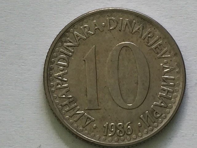 10 DINARA 1986 SFRJ