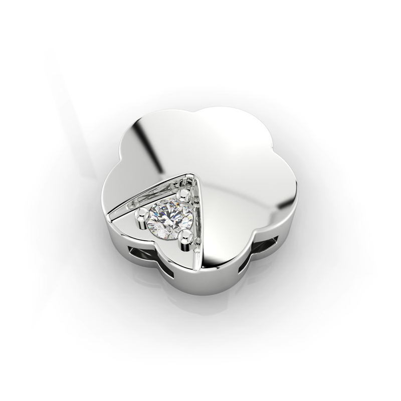 Privezak sa dijamantom od belog zlata – CVETIC
