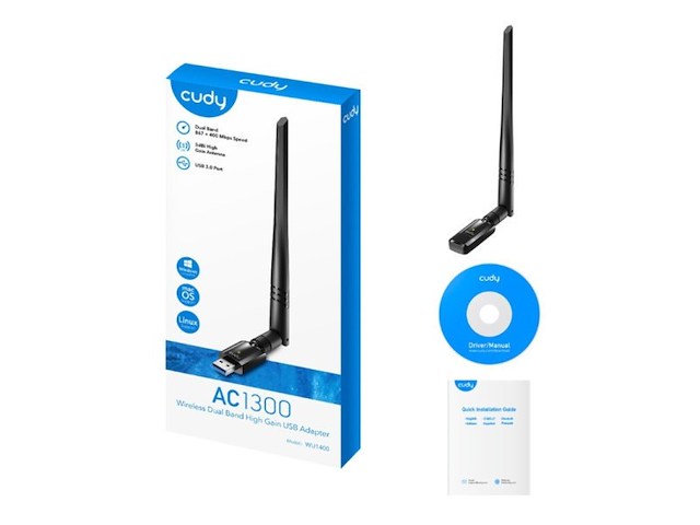 Gigabitni Wi-Fi USB adapter Cudy AC1300 WU1400!