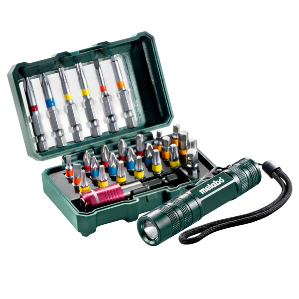 Metabo 29-delni set bitova + mini lampa (626721000)