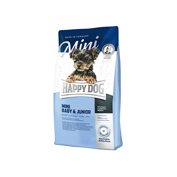 HAPPY DOG Mini Baby Junior 20,4 + 1 kg (Cena po kg) (Pozvati za cenu)