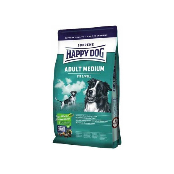 HAPPY DOG Supreme Medium Adult Fit & Well 12,5 kg (Cena po kg) (Pozvati za cenu)