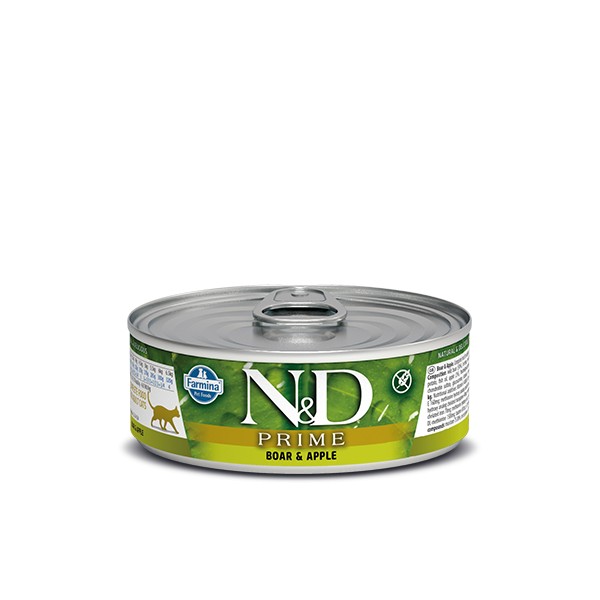 N&D Can Cat Prime Boar & Apple 80 g (Pozvati za cenu)