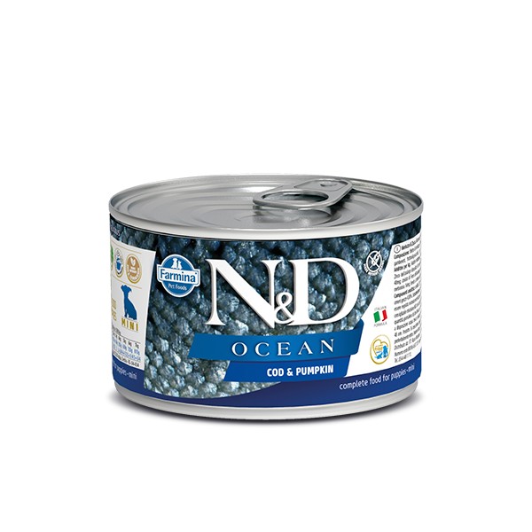 N&D Can Dog Ocean Puppy Mini Codfish & Pumpkin 140 g (Pozvati za cenu)