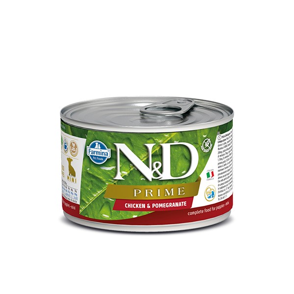 N&D Can Dog Prime Puppy Mini Chicken & Pomegranate 140 g (Pozvati za cenu)