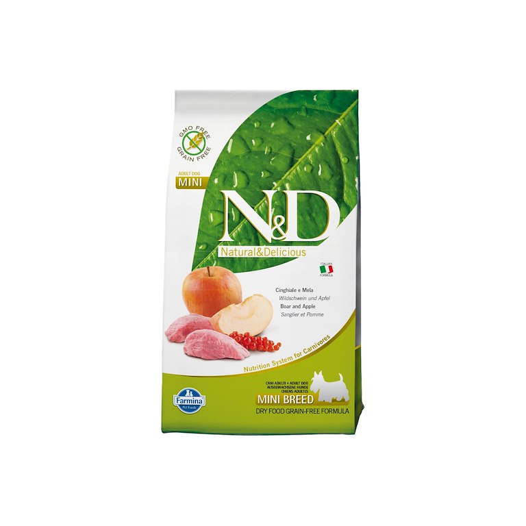 N&D Dog Adult Boar & Apple Mini 7 kg (Cena po kg) (Pozvati za cenu)