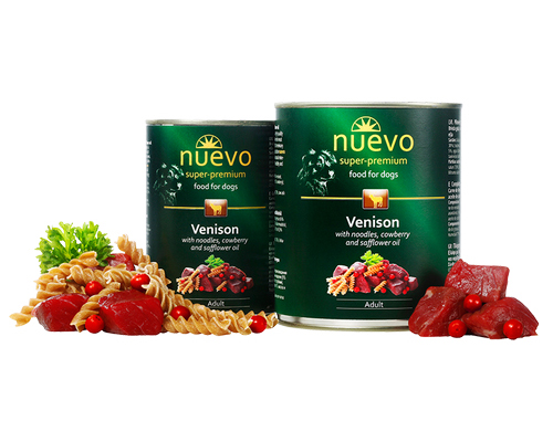 NUEVO Venison With Noodles, Cowberry and Safflower oil 400 g (Pozvati za cenu)