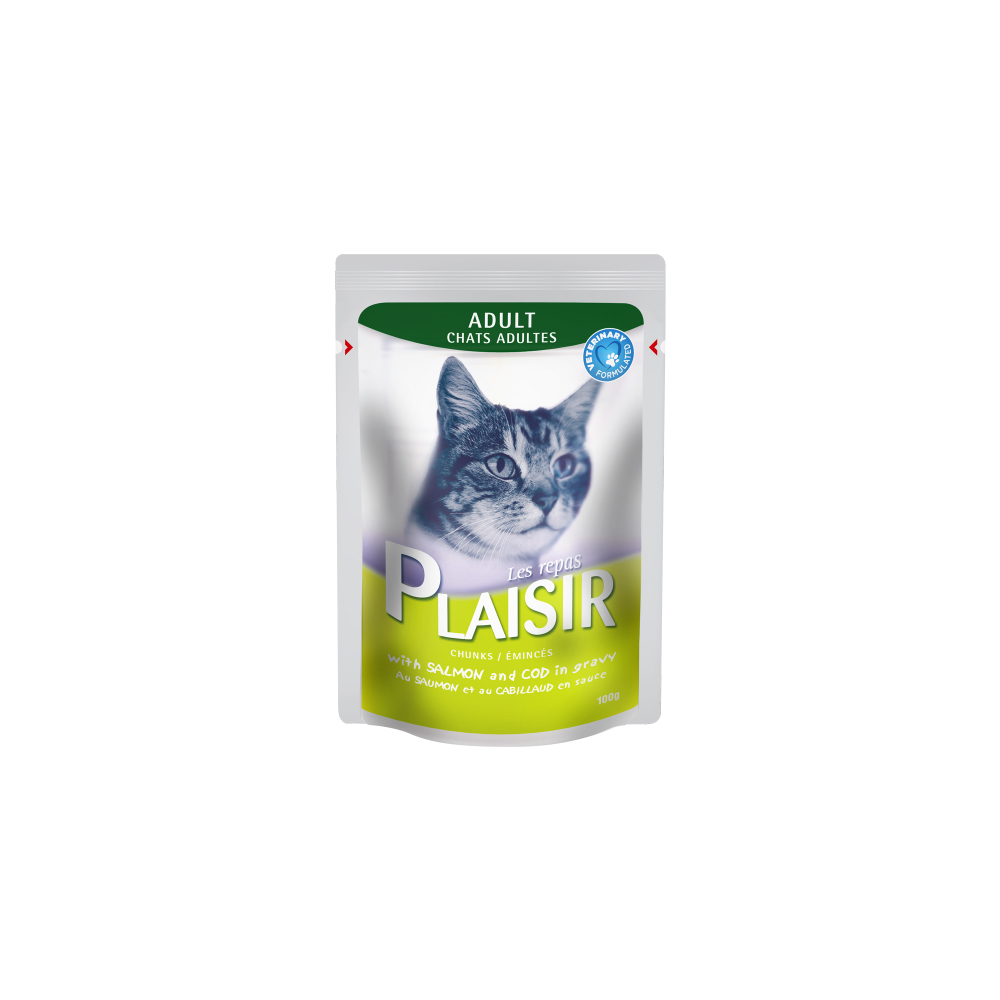 PLAISIR Cat Sauce Salmon & Codfish 100 g (Pozvati za cenu)