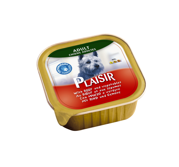 PLAISIR Dog Pate Beef & Vegetables 150g (Pozvati za cenu)