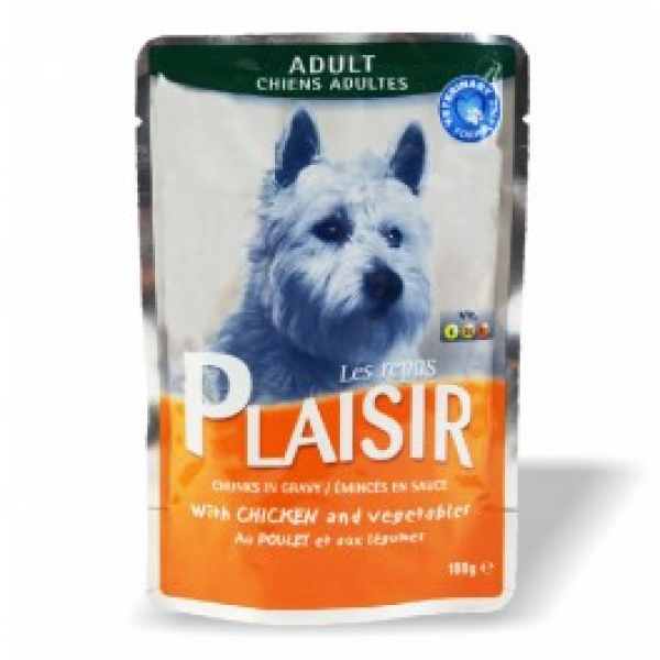 PLAISIR Dog Sauce Chicken & Vegetables 100g (Pozvati za cenu)