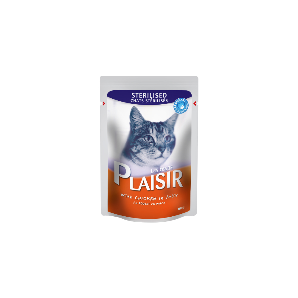 PLAISIR Sterilized Cat Sauce Chicken 100 g (Pozvati za cenu)