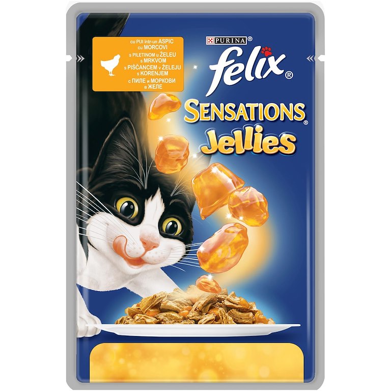 PURINA FELIX Sensations Jellies Chicken & Carrot in Jelly 100 g (Pozvati za cenu)