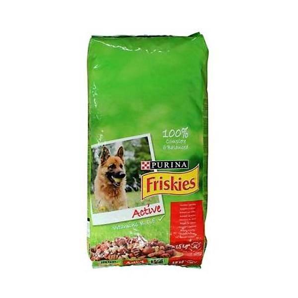 PURINA Friskies Dog Active Meat 15 kg (Cena po kg) (Pozvati za cenu)