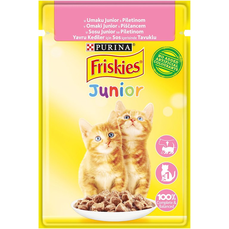 PURINA Friskies Junior Chicken 4×85 g (Pozvati za cenu)