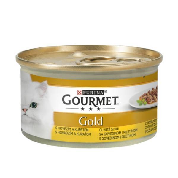 PURINA Gourmet Gold Cat Duo Beef in Sauce 85 g