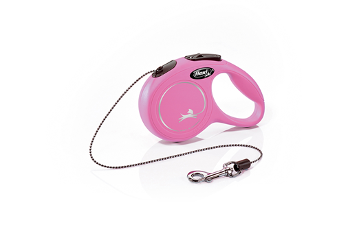 Flexi New Classic XS povodac Cord (uže) 3m pink