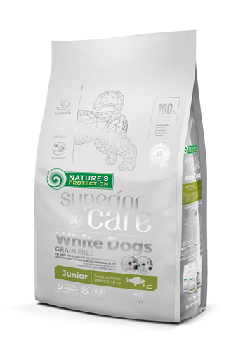 Nature's Protection White Dog Junior Mini Bela riba 1.5kg