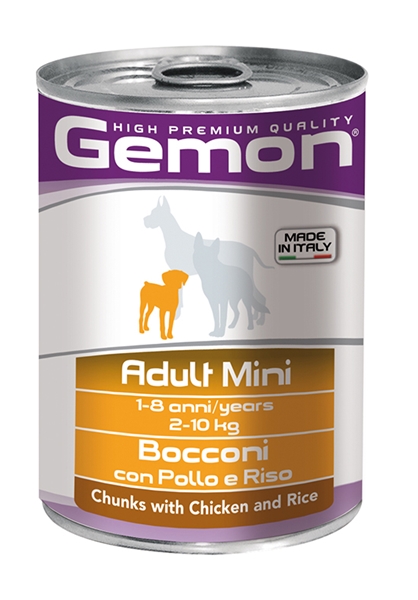 Gemon Dog Adult Mini komadići piletine&riže u konzervi 415g