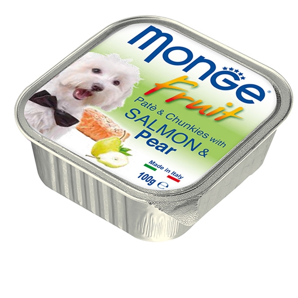 Monge Fruit Dog Pate pašteta Losos&Kruska 100g