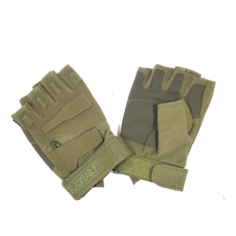 Taktičke rukavice 1/2 prsta zelene