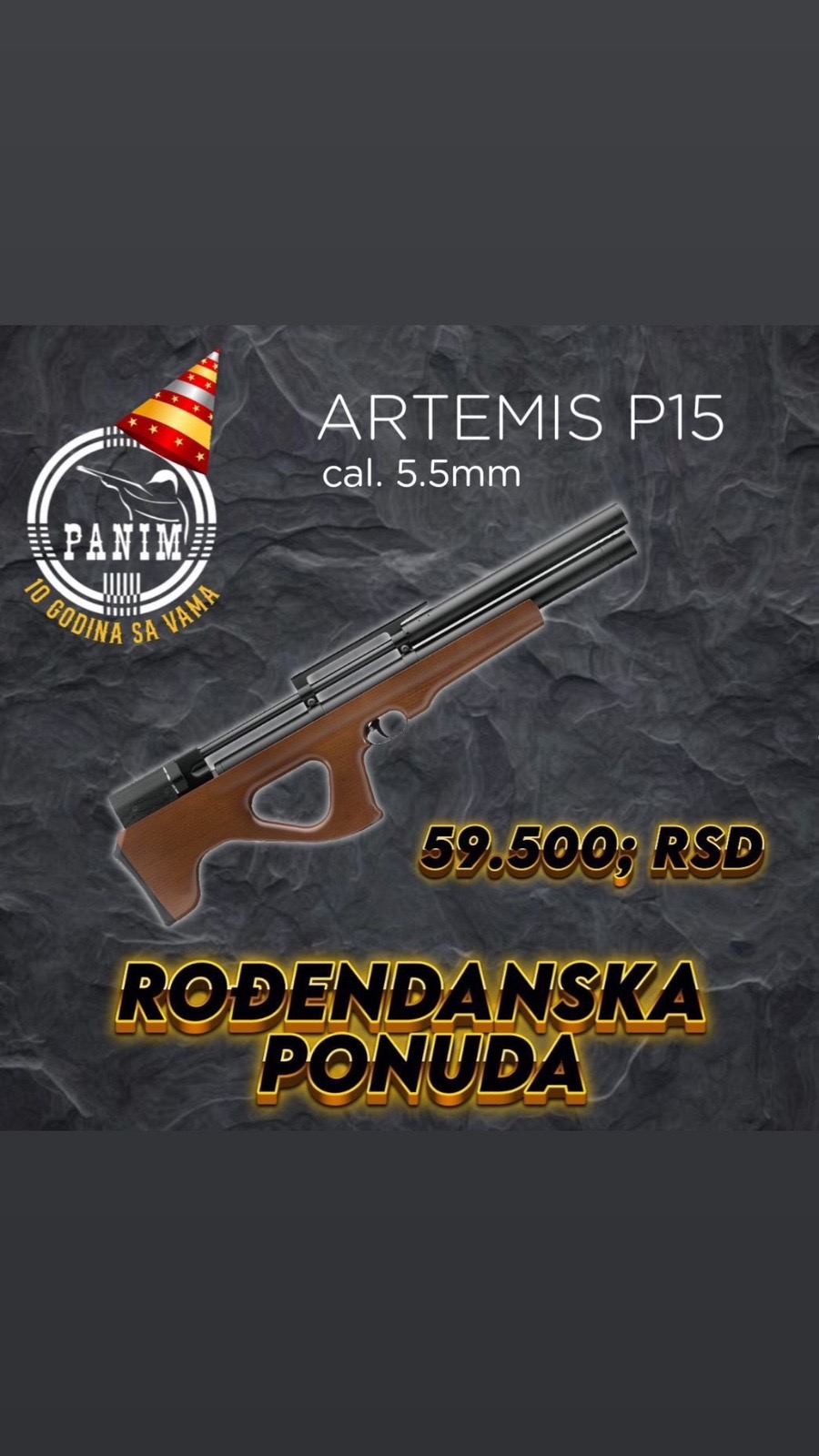 ARTEMIS P15 PCP 5,5mm 275m/s