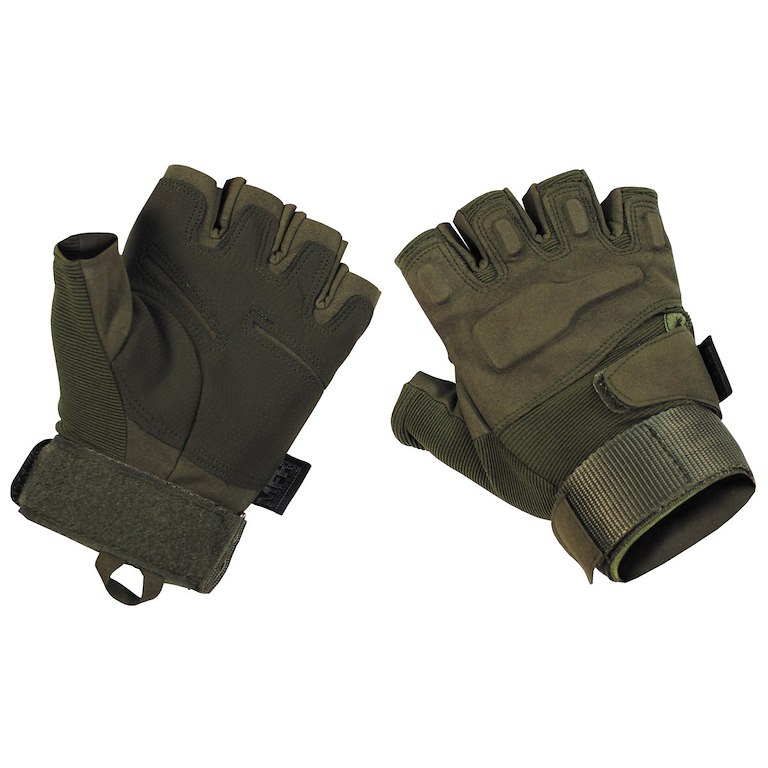 Taktičke rukavice,bez prstiju,zelene