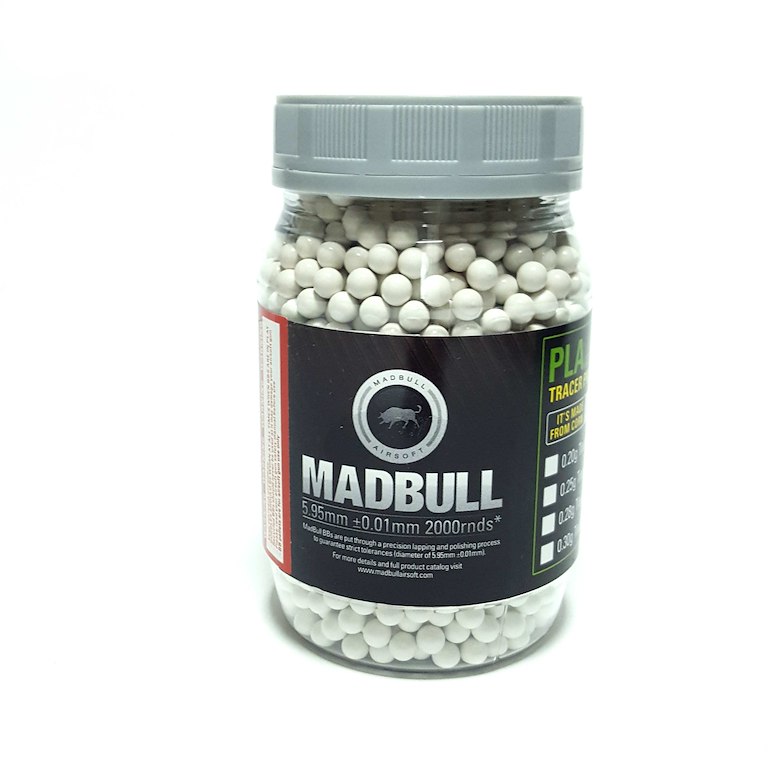 Mad Bull kuglice 0.43g 2000kom Bele