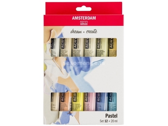 Set akrilnih boja AMSTERDAM dream and create Pastel 12 x 20 ml ()