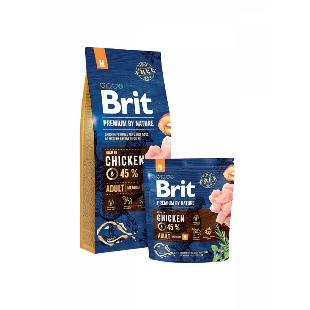 BRIT Hrana za pse - Piletina Adult M 3kg