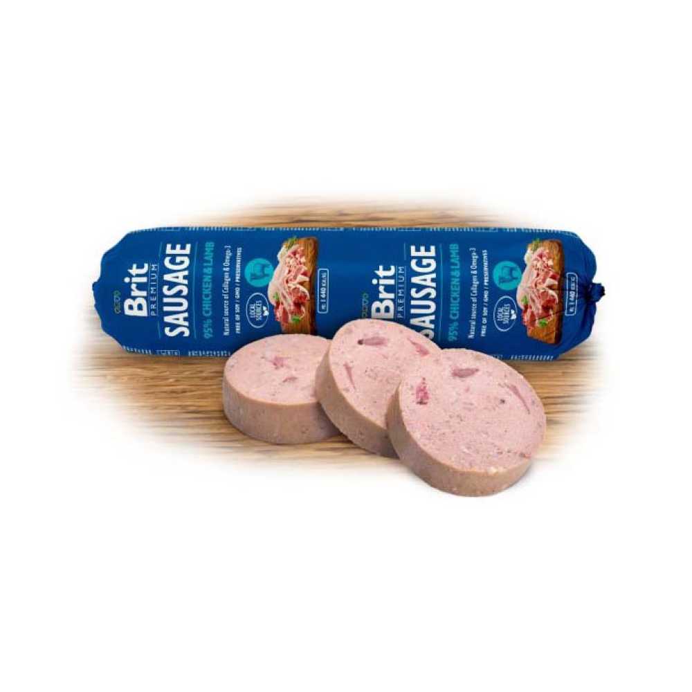 BRIT Kobasica za pse - Piletina i Jagnjetina 800g