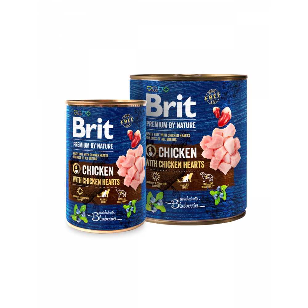 BRIT Konzerva za pse - Piletina i Srca 400g