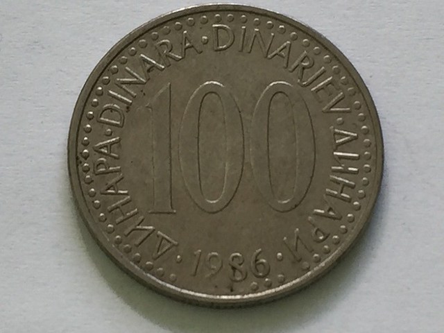 100 DINARA 1986 SFRJ