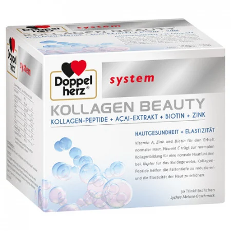 DOPPELHERZ SYSTEM KOLLAGEN BEAUTY 30 AMPULA