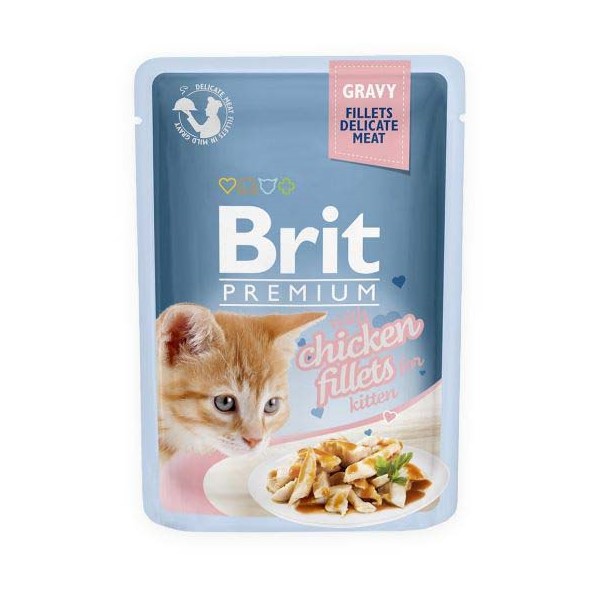 BRIT PC Delicate fileti u sosu KITTEN PILETINA 85gr