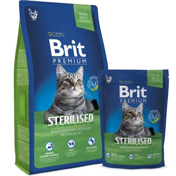 BRIT Premium Cat Sterilized PILETINA 8kg