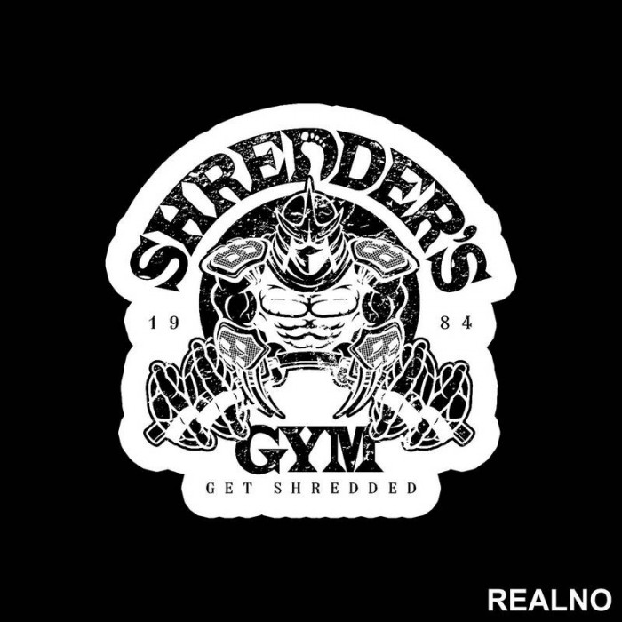 SHREDDER'S GYM - GET SHREDDED - TRENING - NALEPNICA