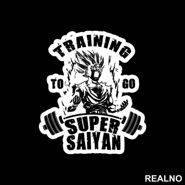 TRAINING TO GO SUPER SAIYAN - GOKU - DRAGON BALL - NALEPNICA