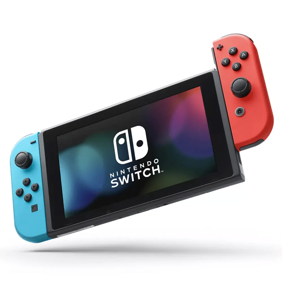 Nintendo Switch Console (OLED Model) Neon Red and Blue