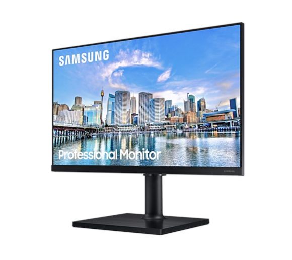 Samsung - Monitor SAMSUNG LF24T450FQRXEN 24"/IPS/1920x1080/75Hz/5ms/HDMIx2,DP,USB/Freesync/pivot,visina/crna