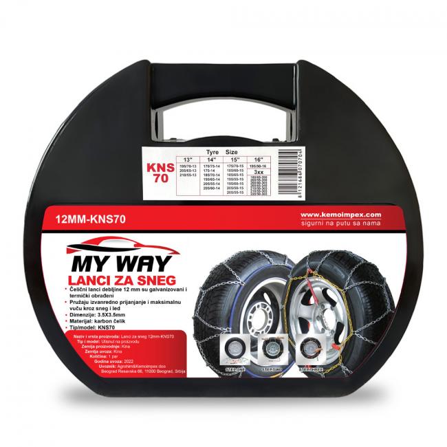 MY WAY - Oprema
MY WAY LANCI ZA SNEG KNS70 12mm