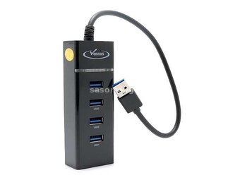 Adapter HUB USB 3.0 Hi-Speed sa 4 priključaka - crna