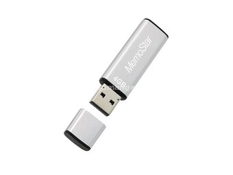 USB (flash) memorija (4Gb) MemoStar Cuboid - srebrna