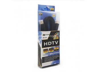 Kabl kabel kablovi Flet sa HDMI na HDMI 1,5m - crna