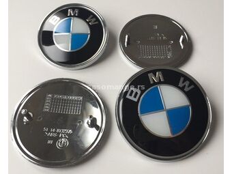 BMW znak plavi 74mm hauba gepek original
