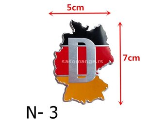 Germany aluminijumski stiker plocica N3