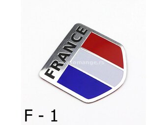 France aluminijumski stiker plocica F1